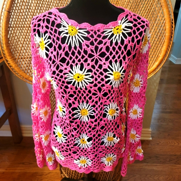 BiBi | Sweaters | Bibi Crocheted Sweater | Poshmark